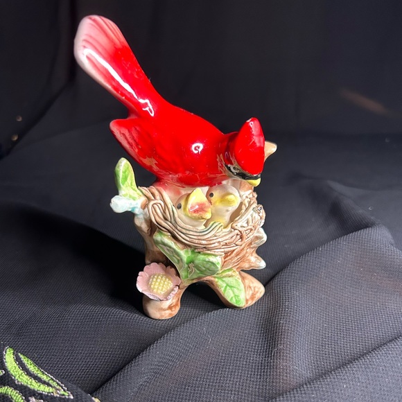 Vintage | Accents | Vtg Ceramic Cardinal With Nest Figurine Made In ...